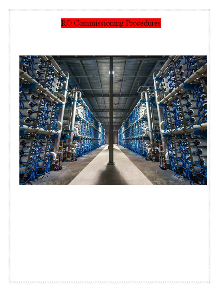 Commissioning Procedure | PDF | Chlorine | Membrane