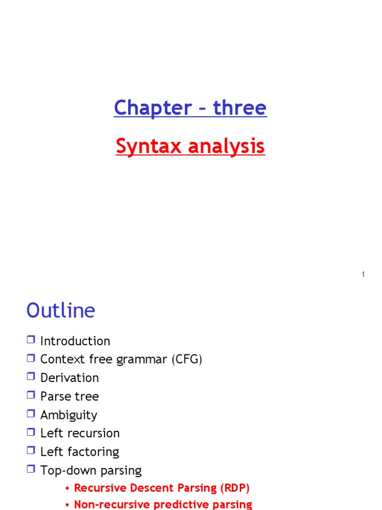 CD Chapter-3 | PDF | Parsing | Theoretical Computer Science