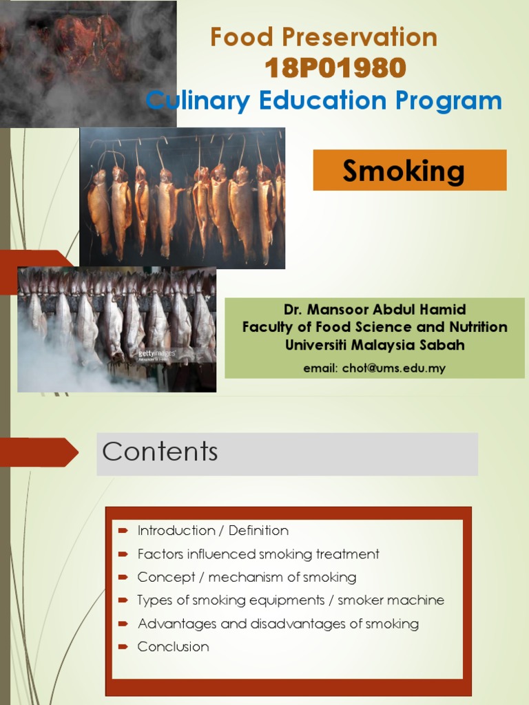 Smoking | PDF | Smoking (Cooking) | Food Industry