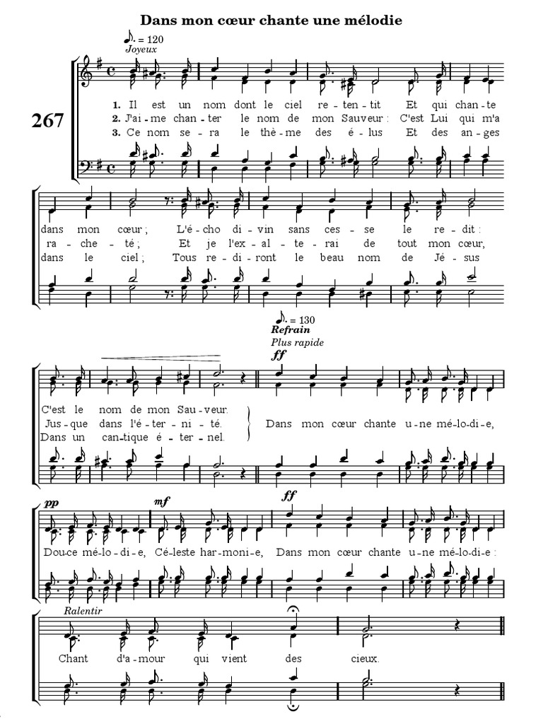 Dans mon cœur chante une mélodie | PDF