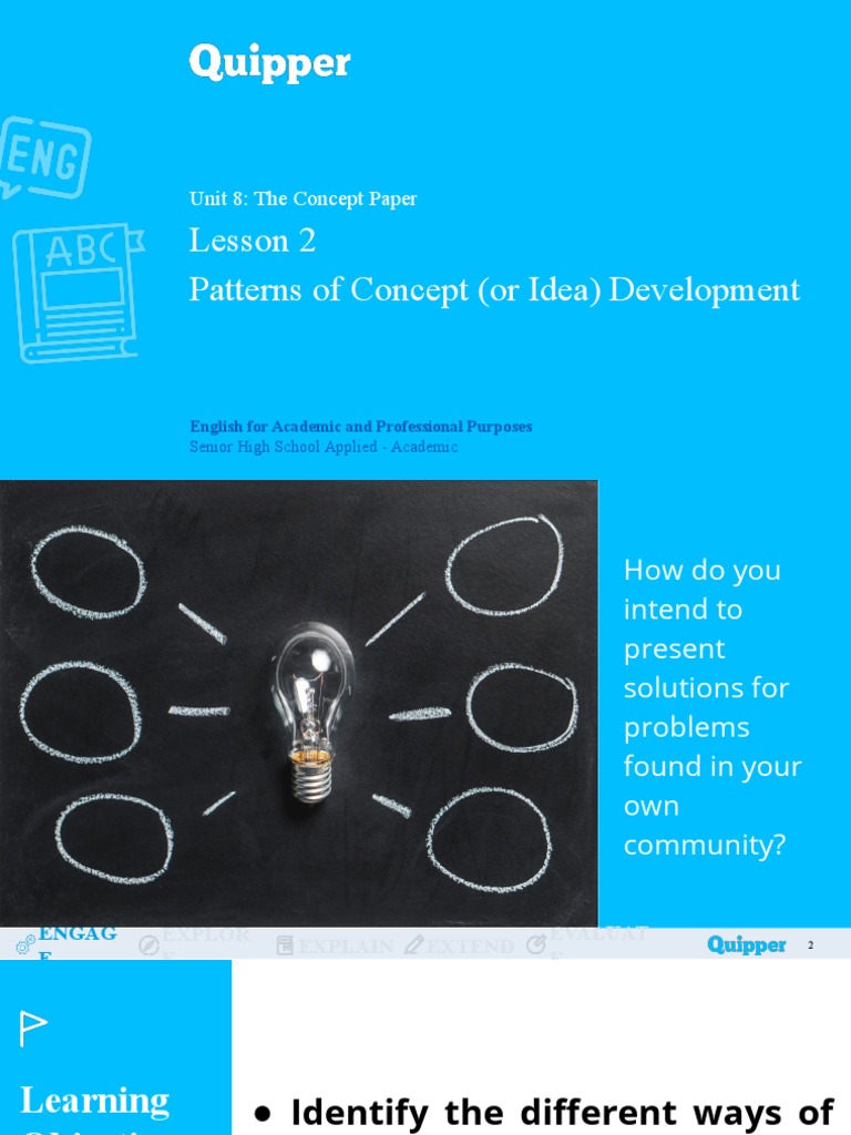 EAP 2 - Unit 8 - Lesson 2 - Patterns of Concept (Or Idea) Development ...