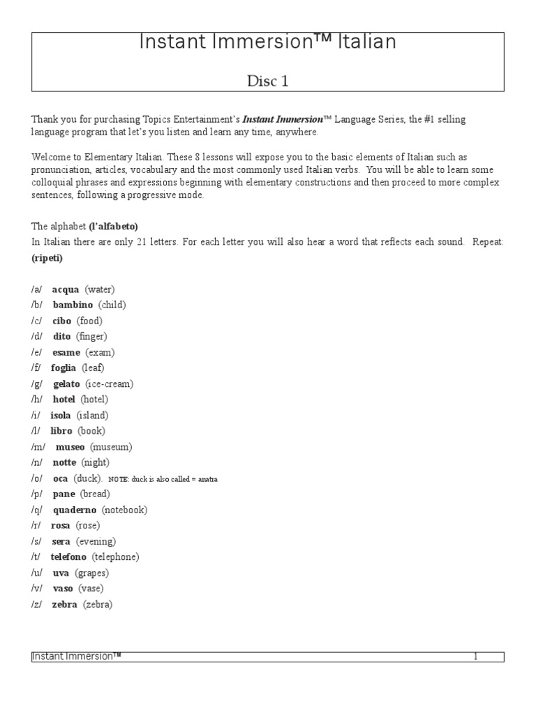 Italian Script | PDF | Grammatical Gender | Grammatical Number