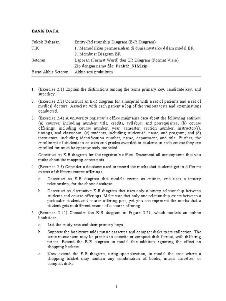 P2 - ER Diagram | PDF | Data Management | Data