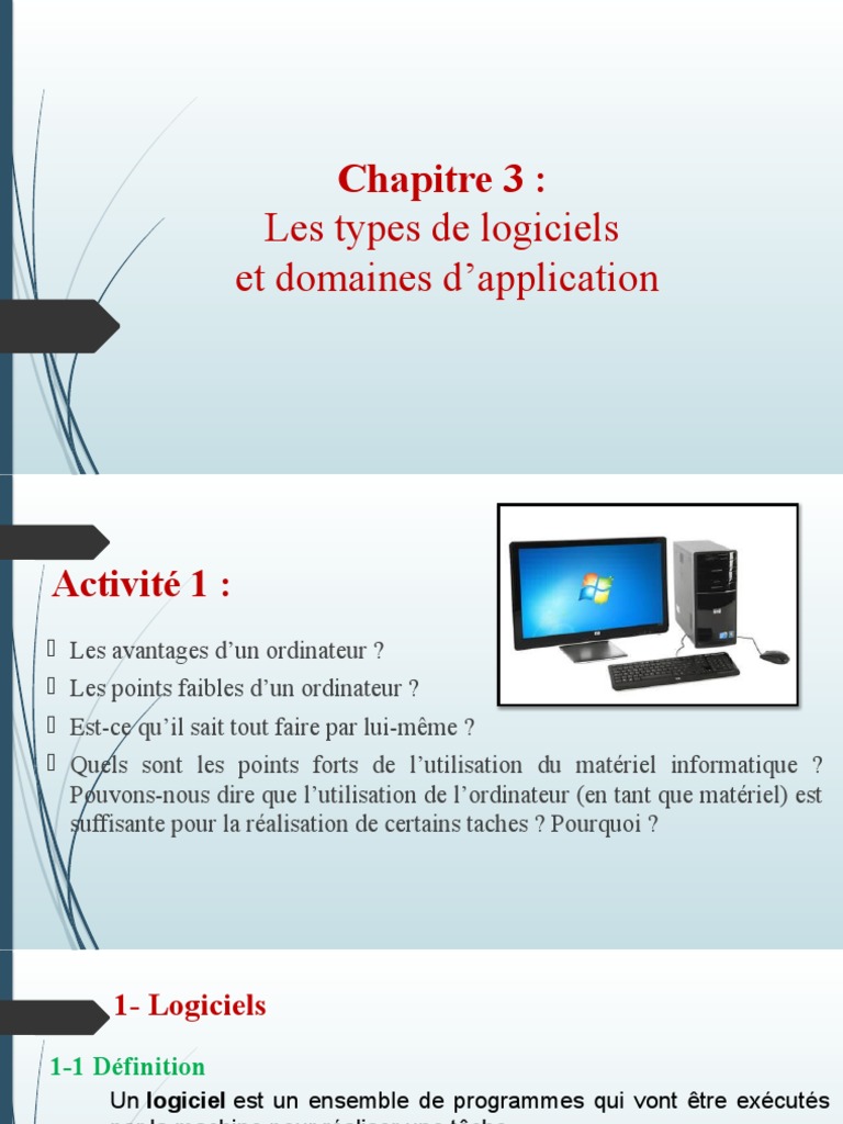 Types de logiciels et applications informatiques | PDF | Application ...