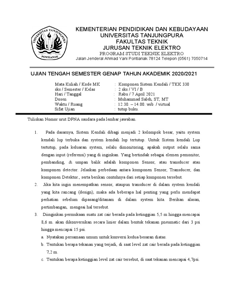 Soal Uts KSK Genap Online 2021 | PDF