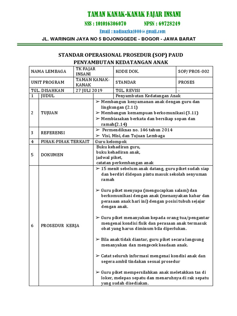Sop Pembelajaran | PDF