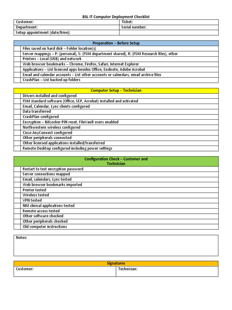 FSM IT Computer Deployment | PDF