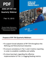 API RP 754 (2016) - Process Safety Performance Indicators For The ...
