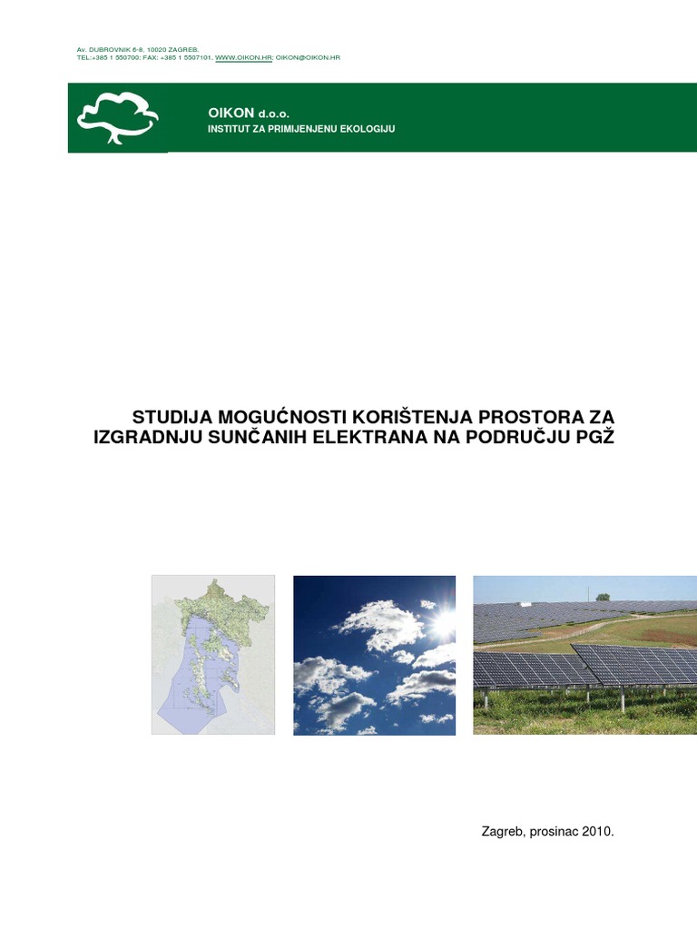 Suncane Elektrane PGZ Final Komp | PDF