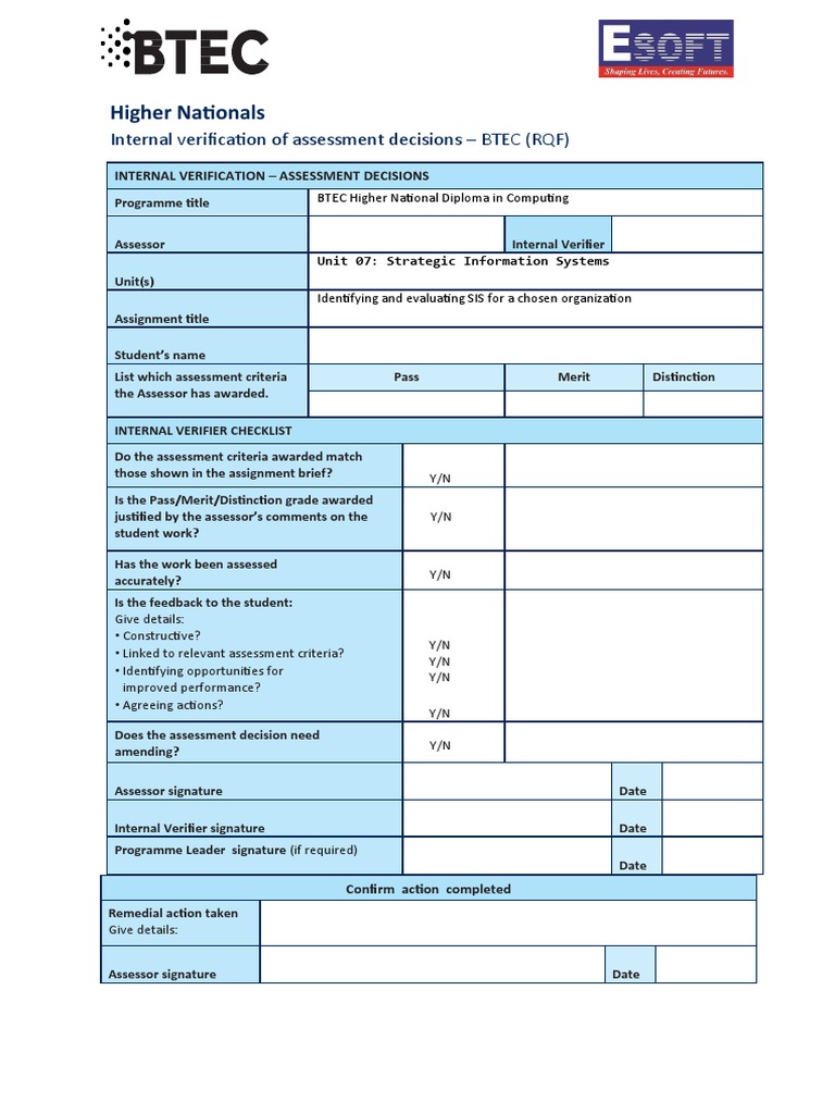 Internal Verification for BTEC Computing Assignments | PDF | Plagiarism | System