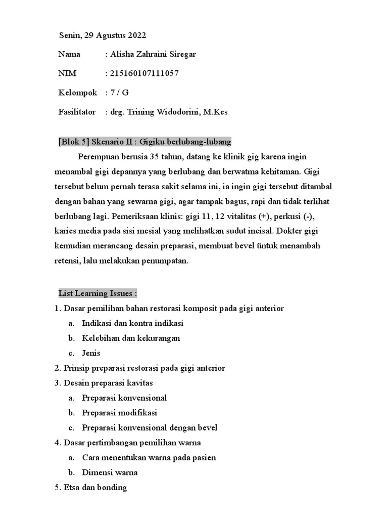 Alisha Zahraini Siregar - 215160107111057 - Logbook BLOK 5 SK 2 | PDF