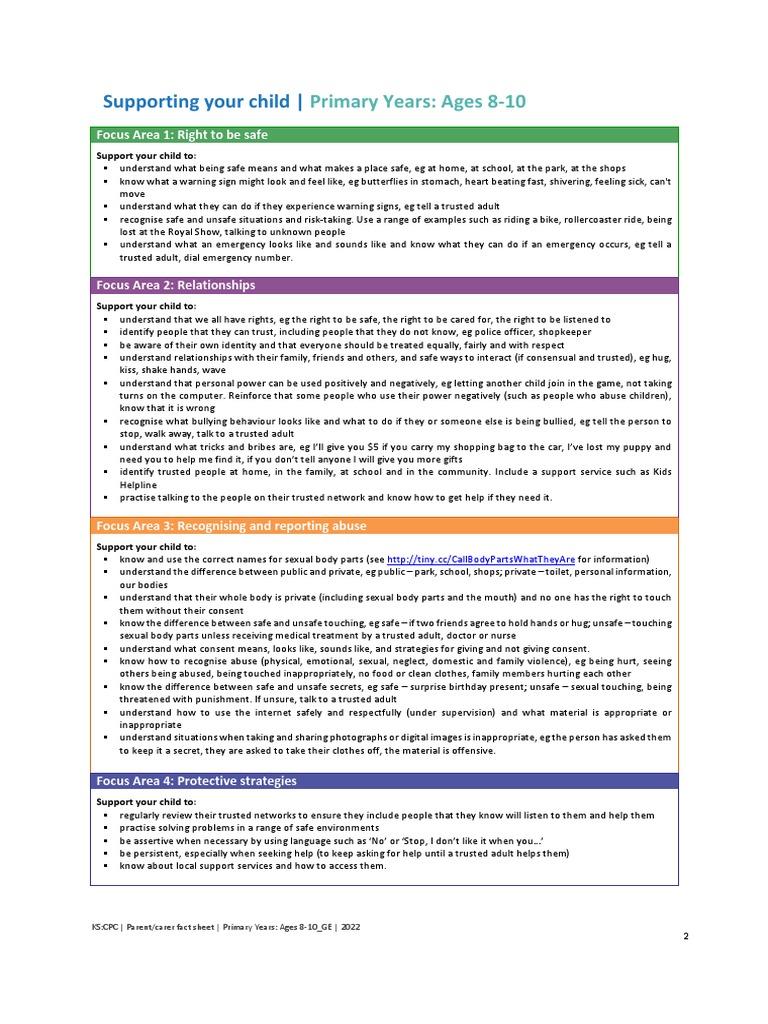 Part 1 KSCPC-Global-Parent-Factsheet-PY-Ages8-10 | PDF | Bullying ...