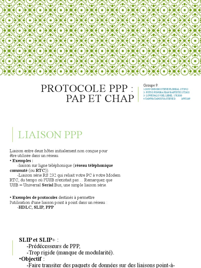 Pap Chap | PDF | Protocoles Internet | USB