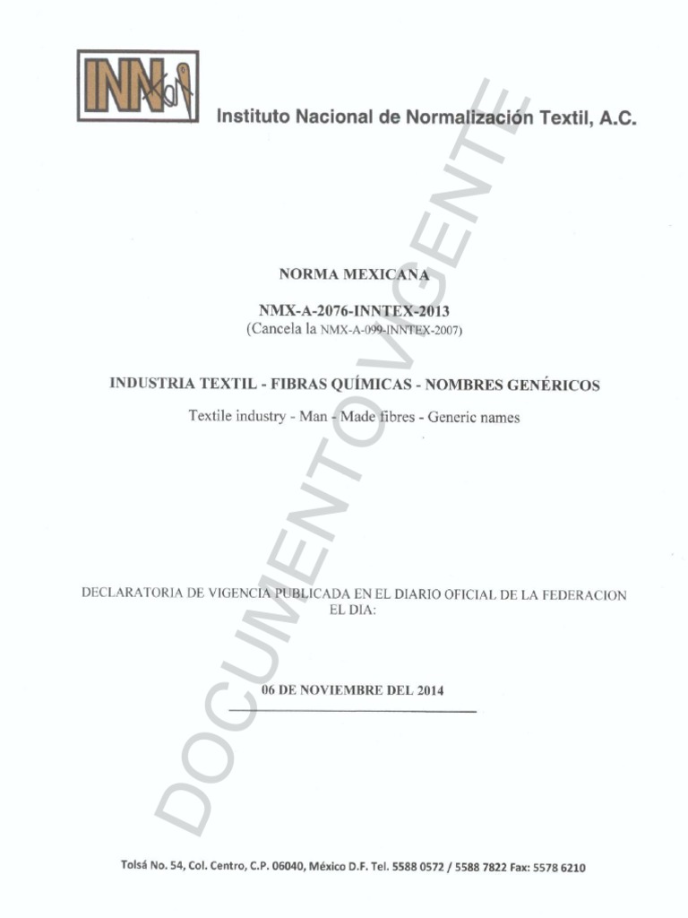 NMX A 2076 Inntex 2013 | PDF
