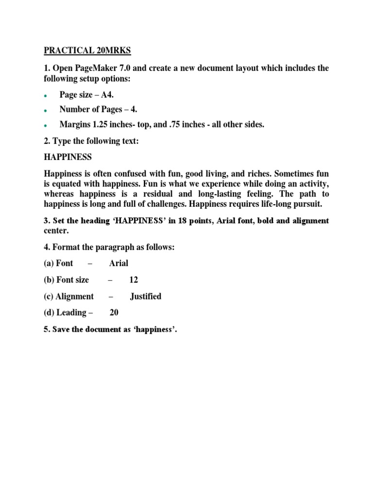 Besqua Institute of Research and Development Pagemaker Practical | PDF ...