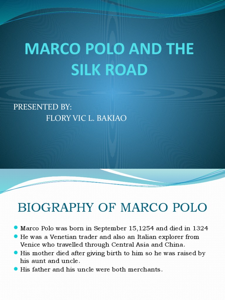 Marco Polo and The Silk Road - Bakiao Flory Vic | PDF | Marco Polo ...
