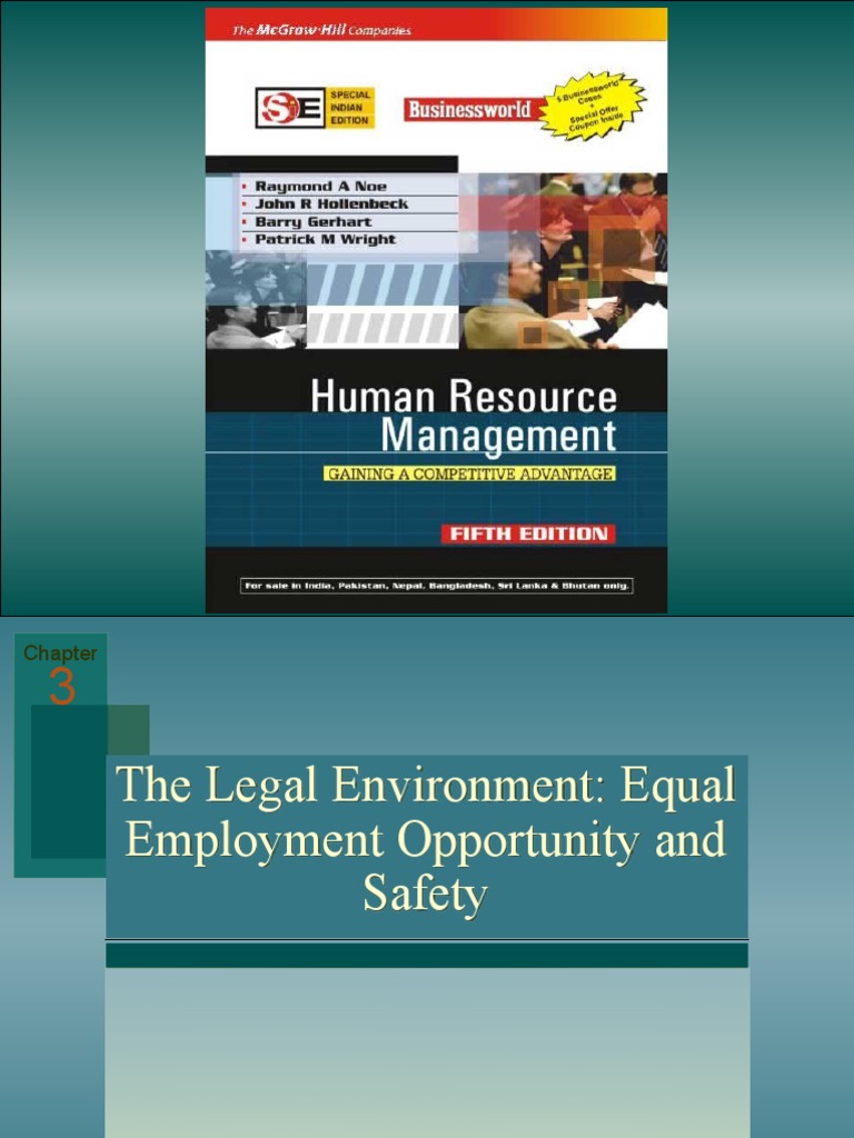 3 The Legal Environment | PDF | Sexual Harassment | Disparate Impact