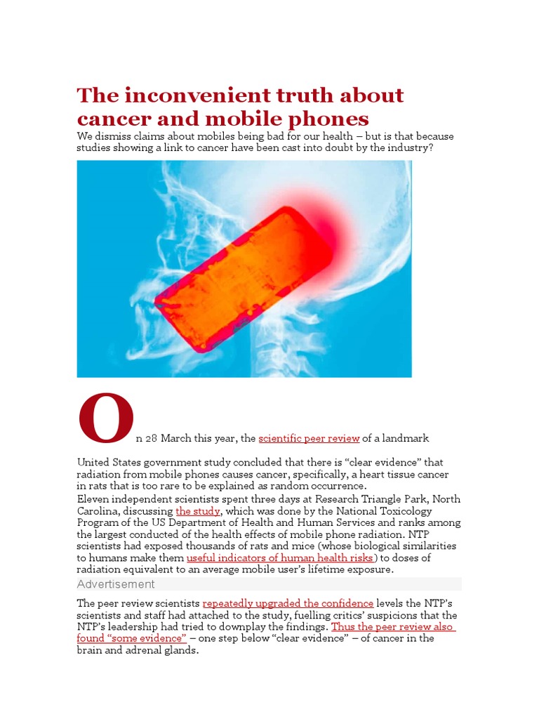 The Inconvenient Truth About Cancer and Mobile Phones | PDF | Mobile Phones