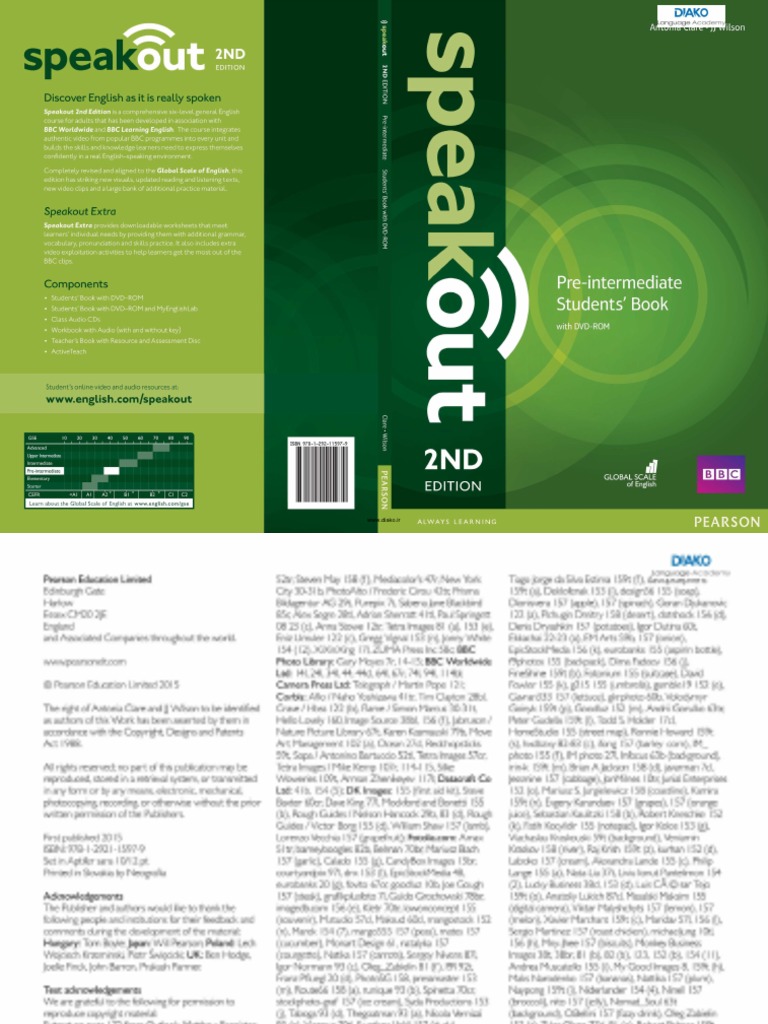 Speakout Pre-Intermediate Students Book (Antonia Clare, JJ Wilson) | PDF