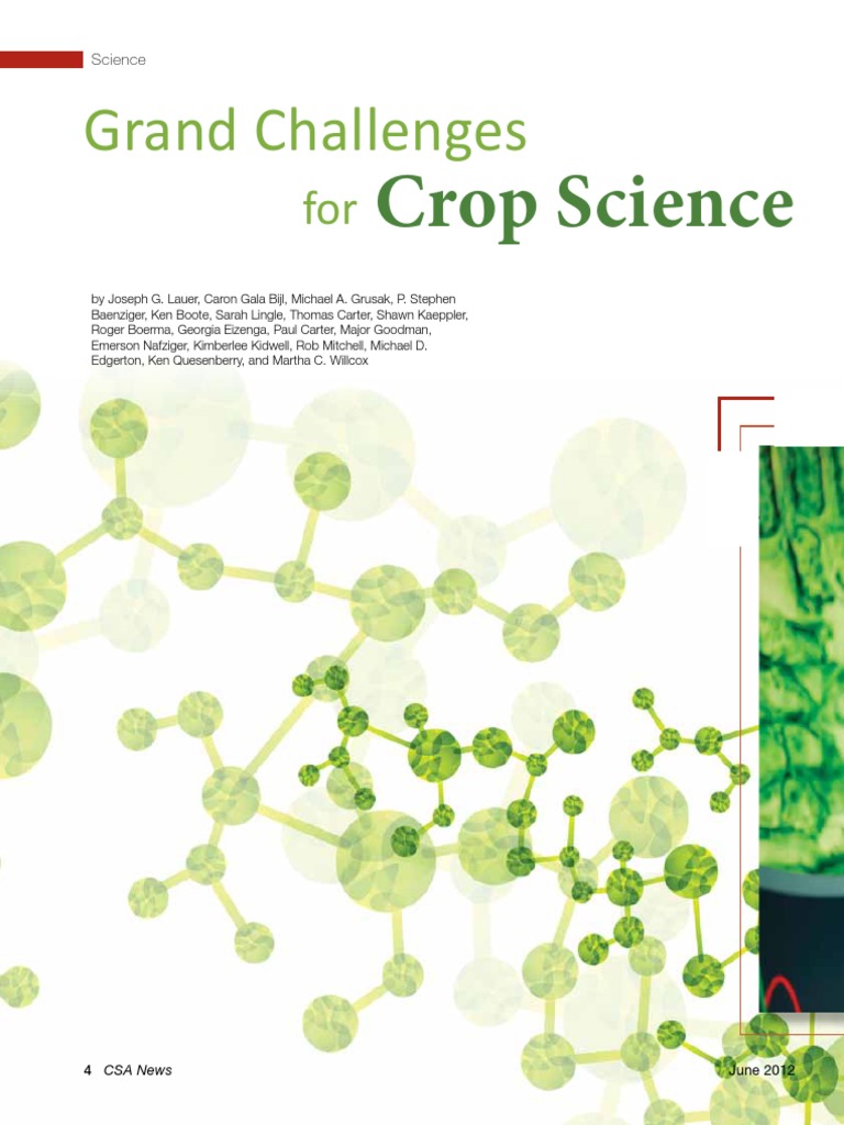 Grand Challenges For Crop Science | PDF | Plant Breeding | Agriculture