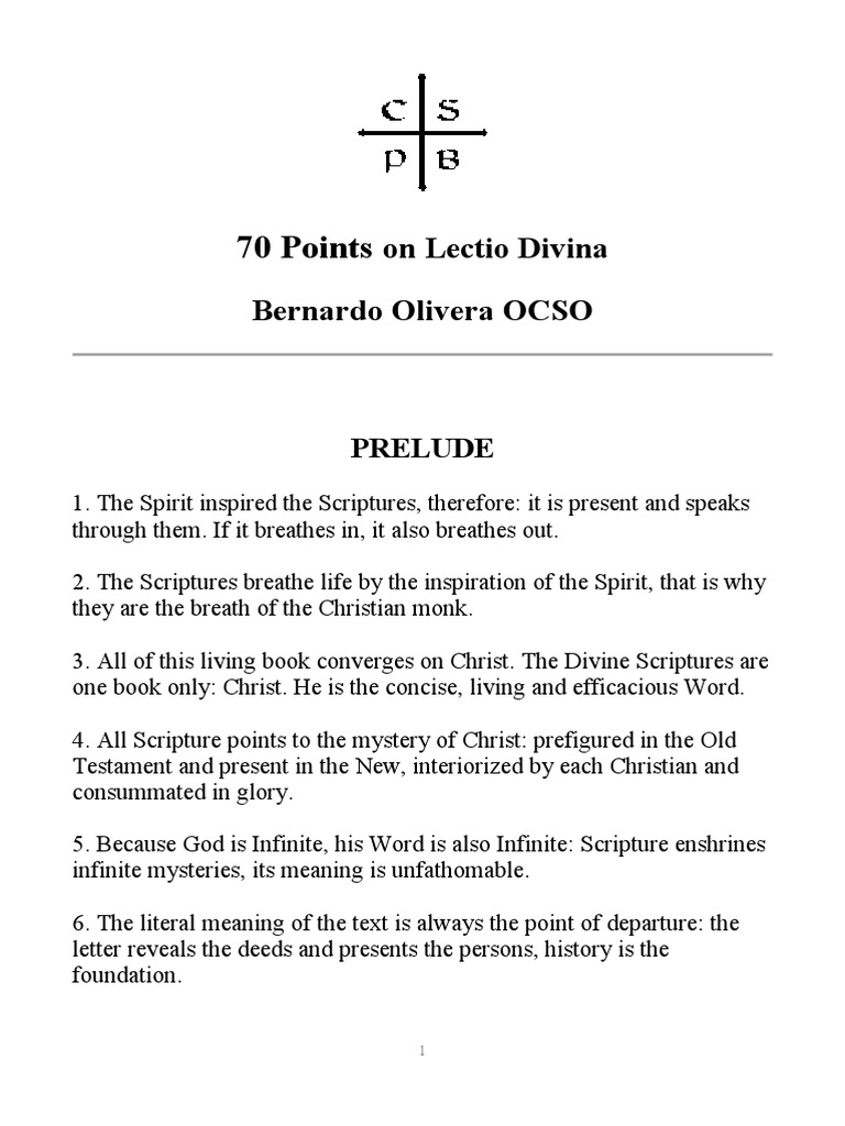 Understanding Lectio Divina Steps | PDF | Lectio Divina | Prayer