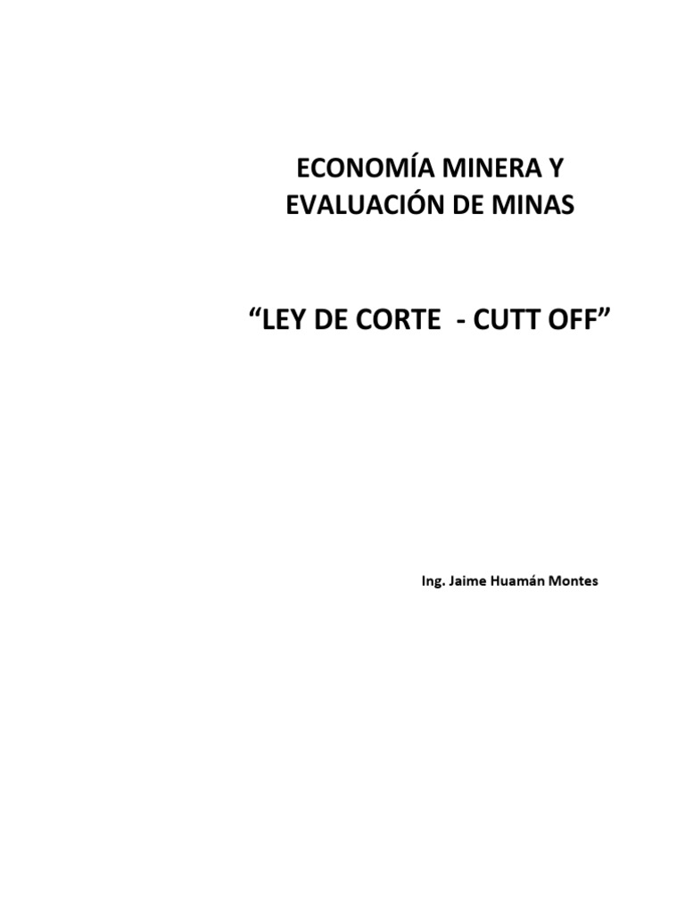 Ley de Corte - Cut-Off | PDF