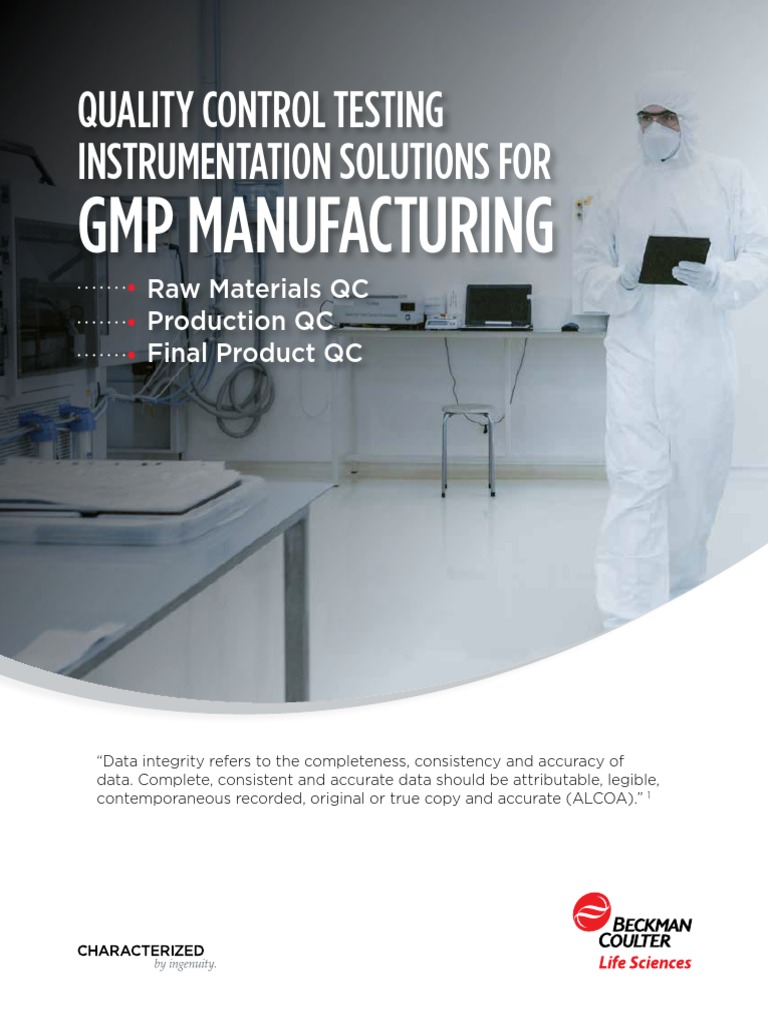 GMP Manufacturing Production QC Brochure | PDF | Total Organic Carbon ...