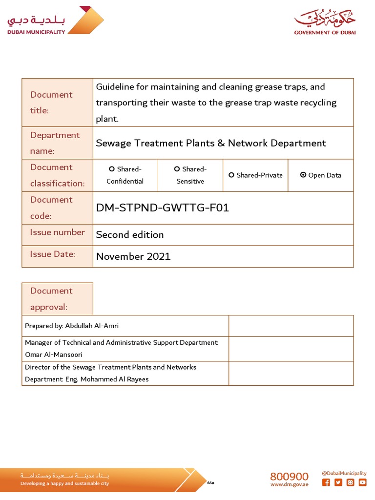DM Grease Trap Guideline 2021 | PDF | Waste | Sewage Treatment