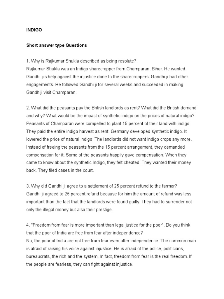 Indigo | PDF | Mahatma Gandhi | British Raj