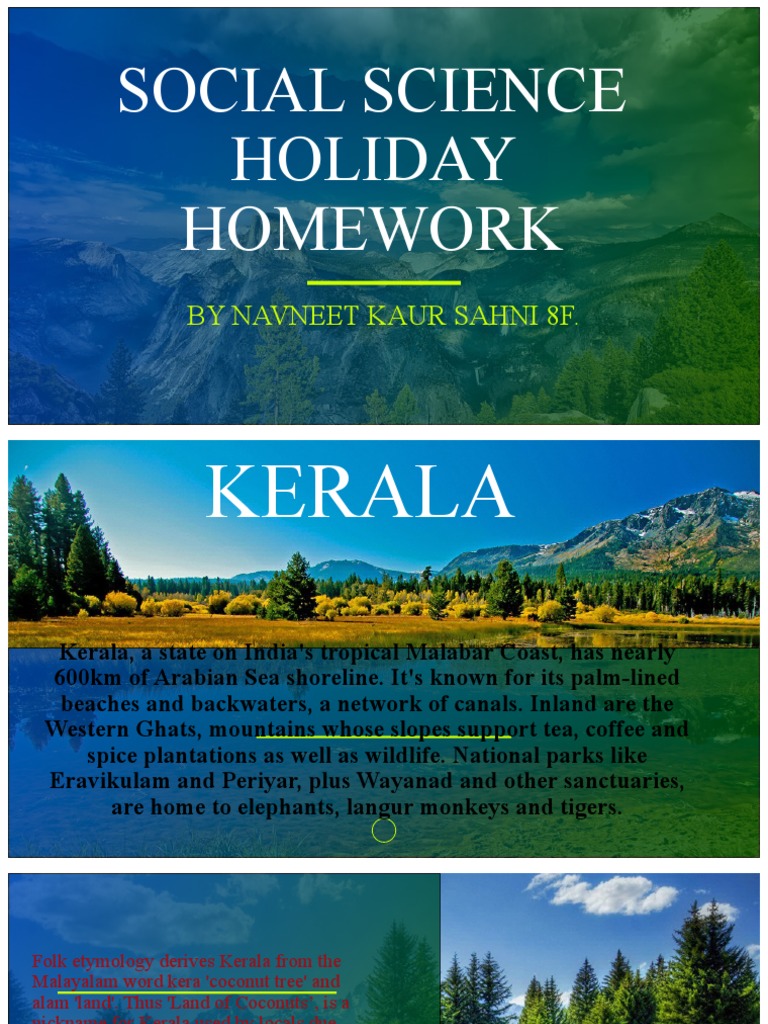 Social Science Holiday Homework | PDF | Wellness