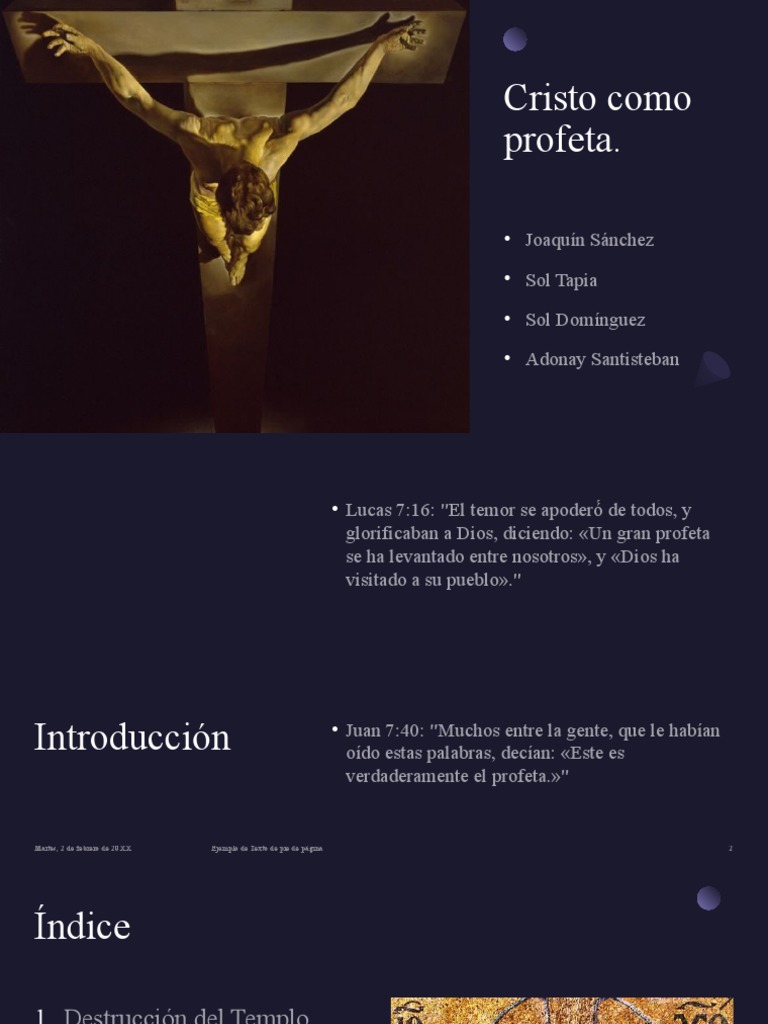 Cristo Como Profeta | PDF | Jesús | Evangelio de Mateo