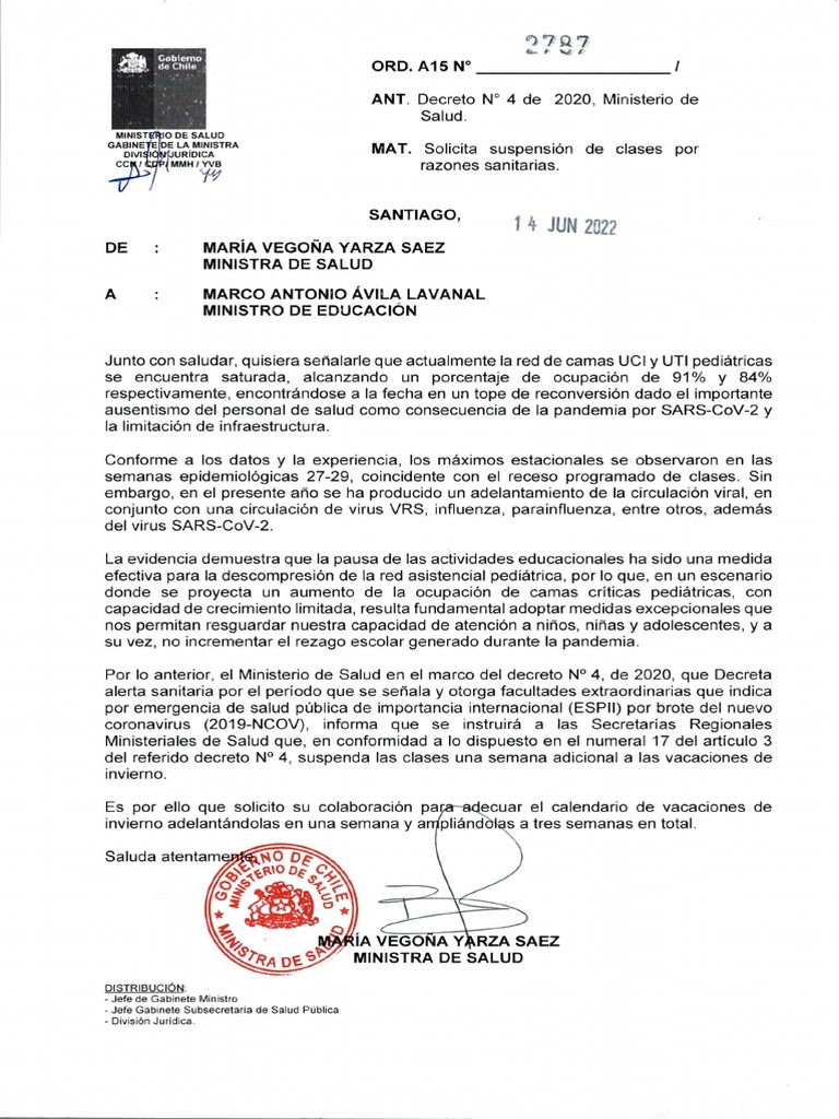 ORD 2787 14-06-2022 Mineduc | PDF