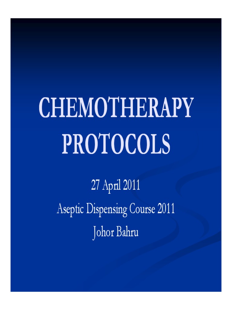 Chemotherapy Protocol Overview | PDF