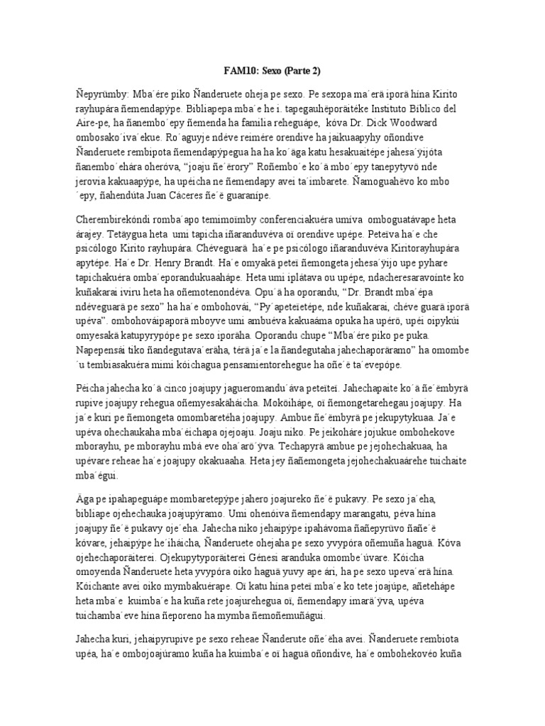 SPA MBC Course 14 FAM 010 Script Guarani | PDF