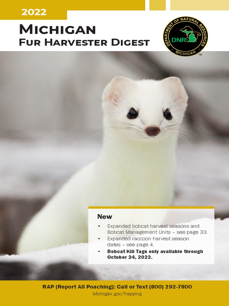 Michigan Fur Harvester Digest | PDF | Trapping | Hunting
