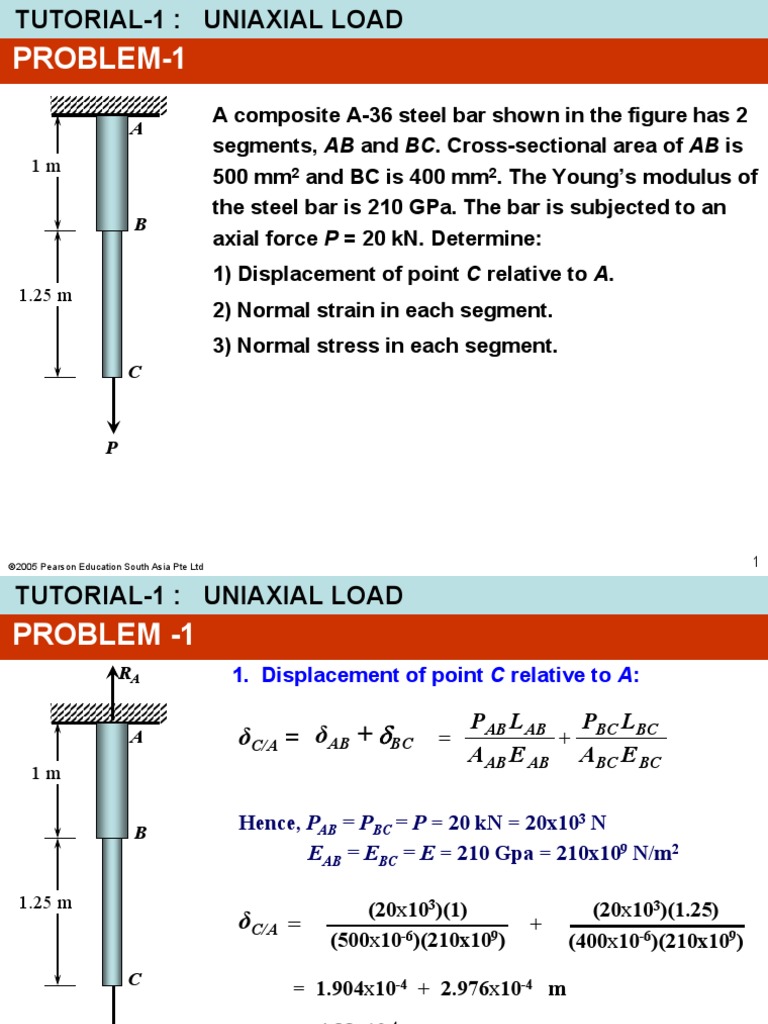 Tutorial-1 Uniaxial Load | PDF | Stress (Mechanics) | Materials Science