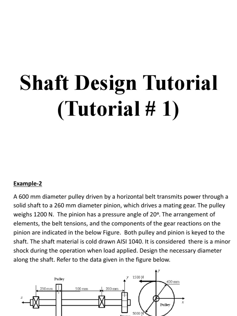 Shaft Design Problems and Solutions | PDF | Electric Motor | Gear