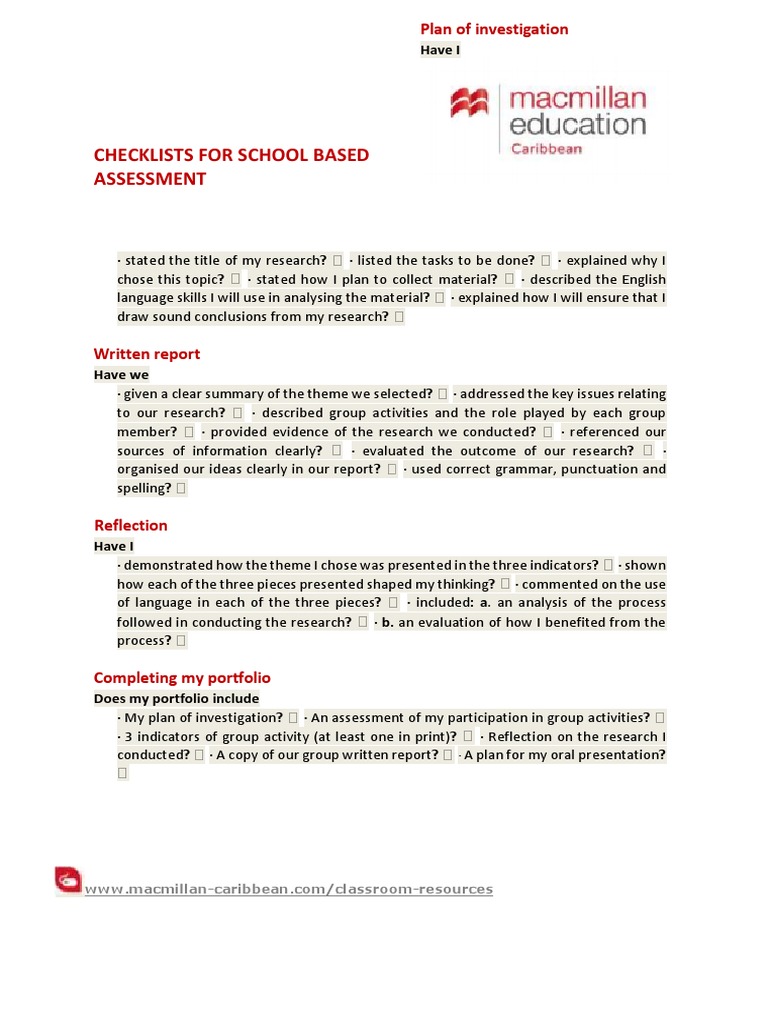 SBA Checklist | PDF | Cognitive Science | Cognition