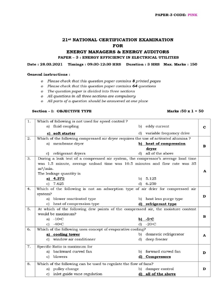 21stexam Paper3 Pink Page | PDF