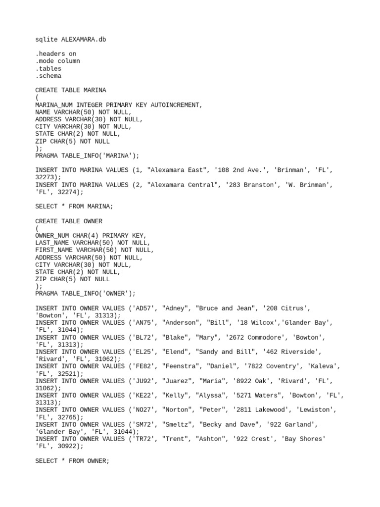 Alexamara | PDF | Sql | Data Management Software