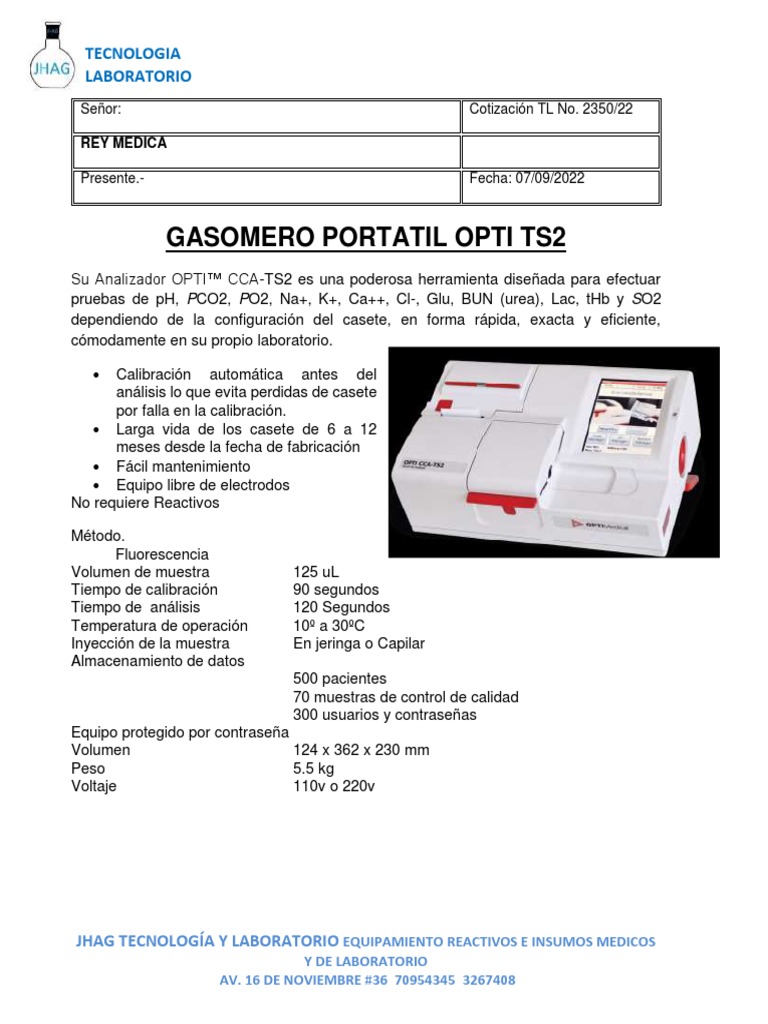 Opti Cca Ts 2 Gasometro | PDF