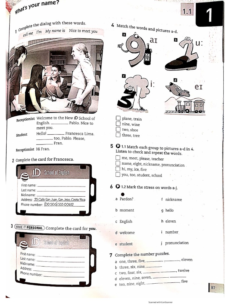 English ID Starter Workbook | PDF