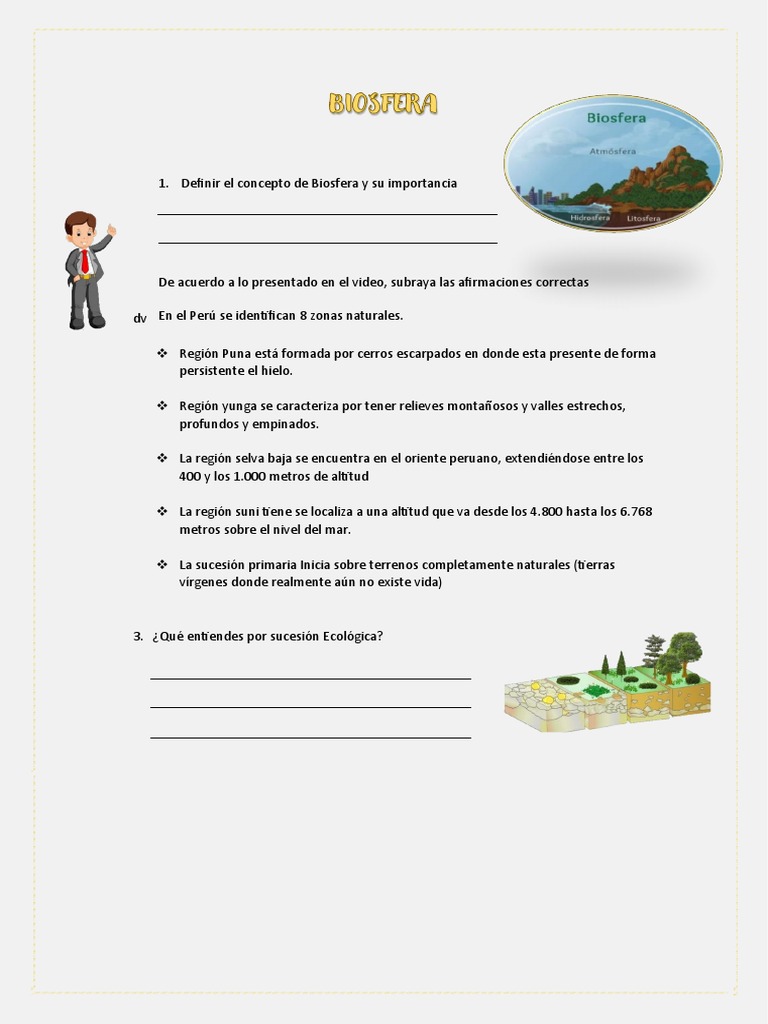 Ficha de Biosfera | PDF