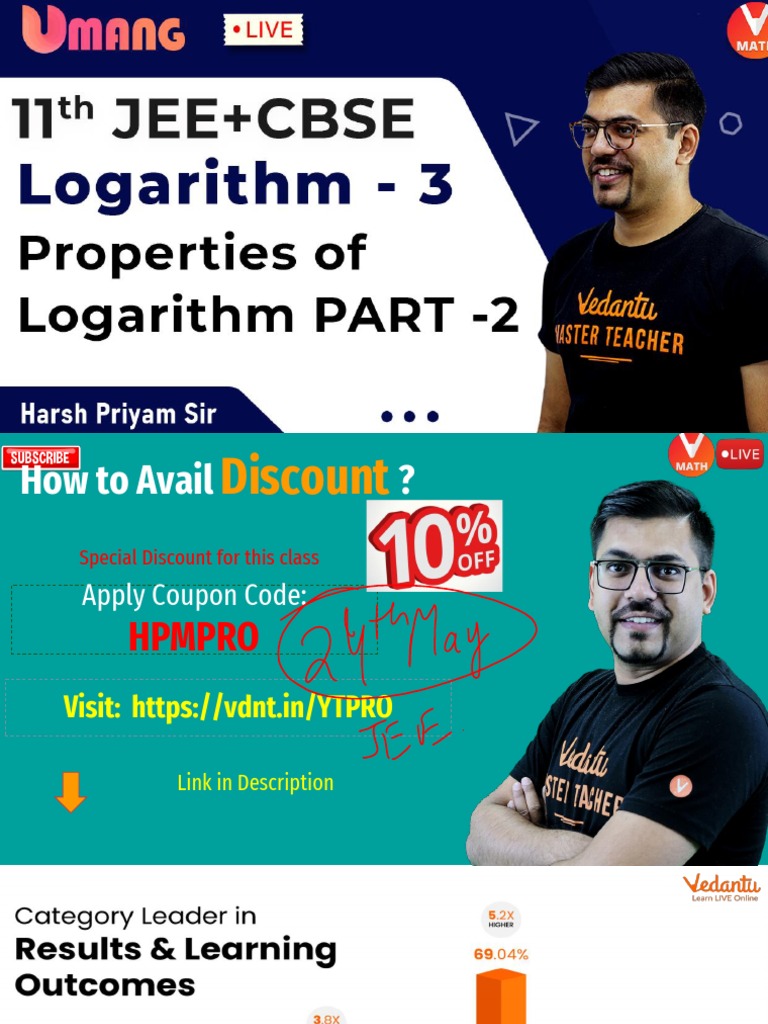 UMANG - Logarithms - 3 - VMath | Download Free PDF | Logarithm | Function (Mathematics)