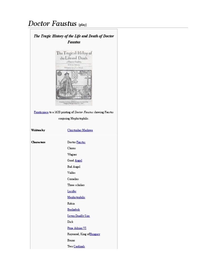 Doctor Faustus | PDF | Predestination