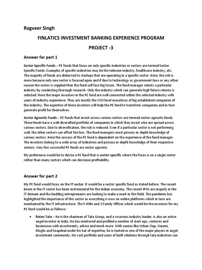 Project 3 - Finlatics IBEP | PDF | Startup Company | Small Business & Entrepreneurs