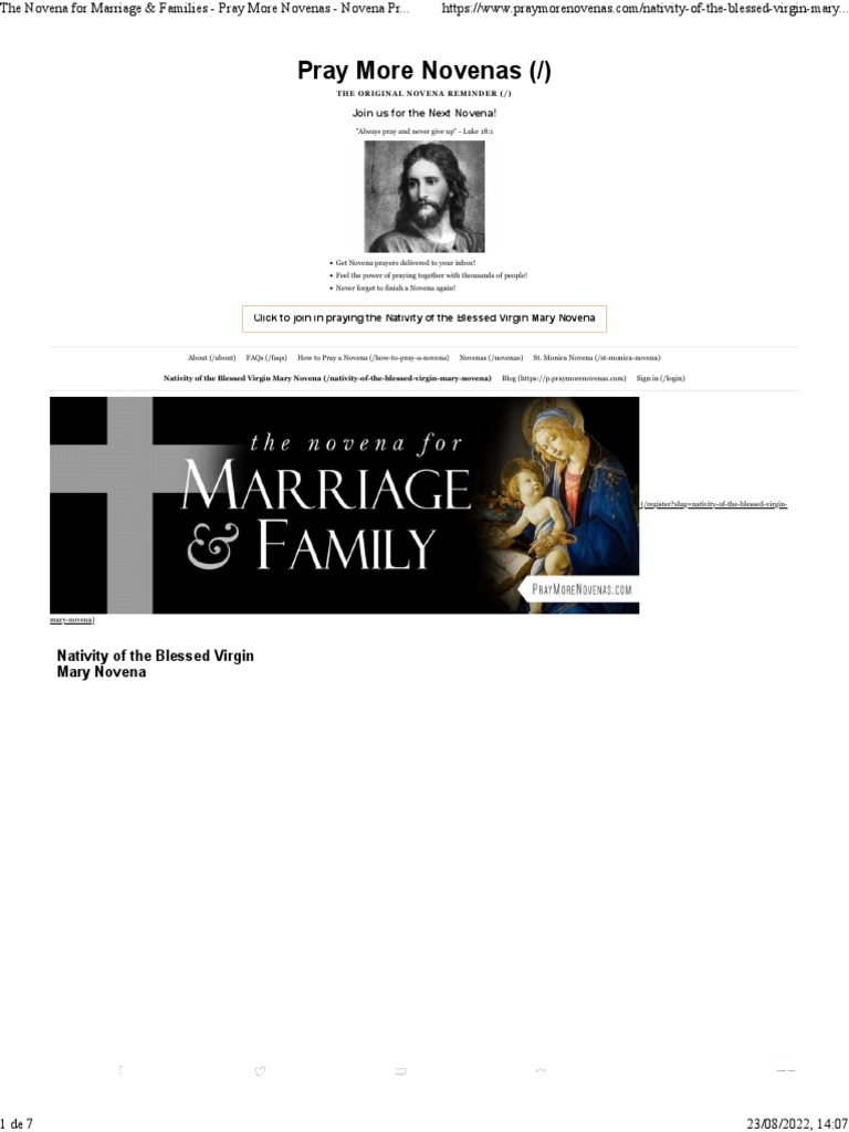 The Novena For Marriage & Families - Pray More Novenas - Novena Prayers & Catholic Devotion ...