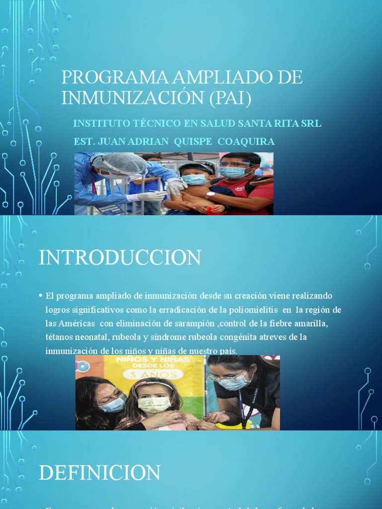 Programa Ampliado de Inmunización Pai | PDF | Vacunas | Meningitis