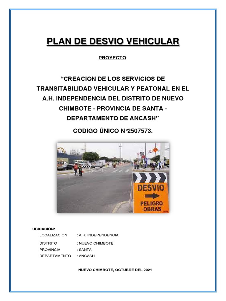Plan De Desvio Vehicular Indp 20220225 123229 734 Descargar Gratis