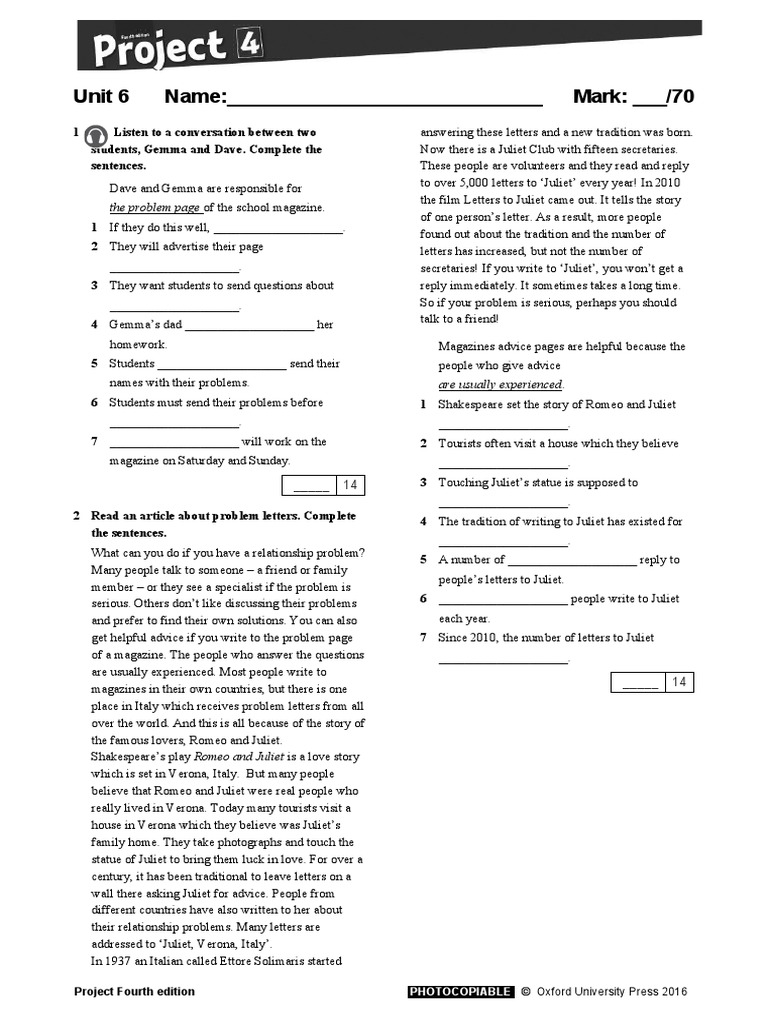 Unit 6 | PDF | Romeo And Juliet | Juliet